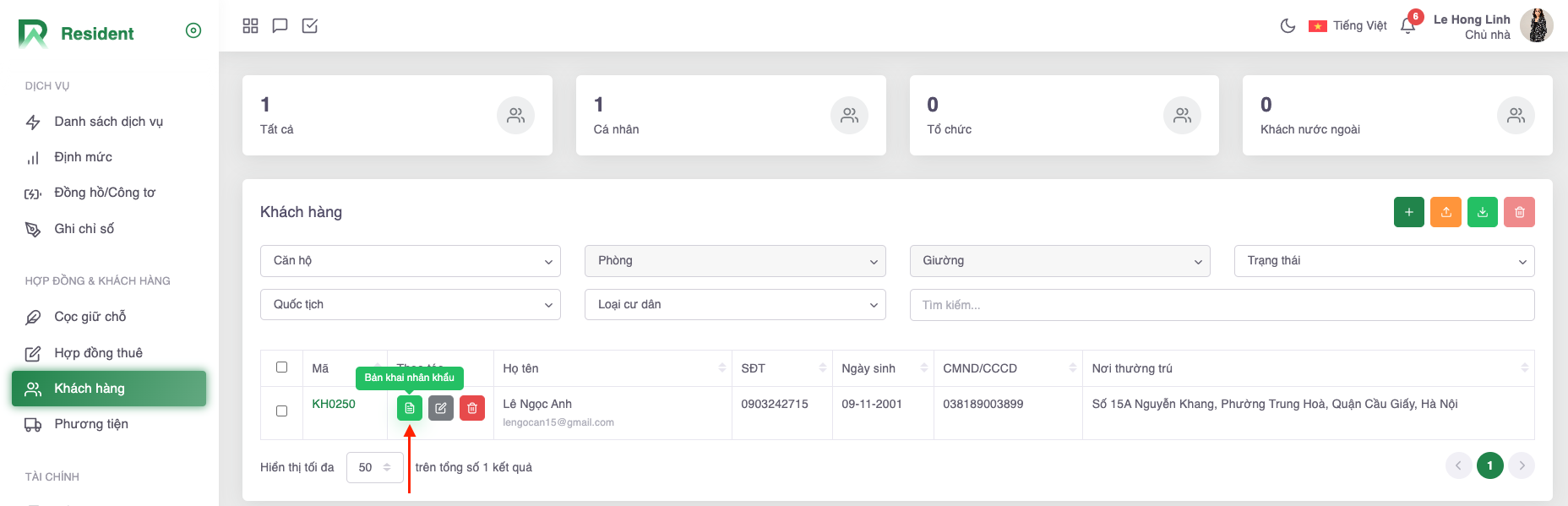 Hướng dẫn cách thêm khách hàng và viết tờ khai thay đổi thông tin cư ...